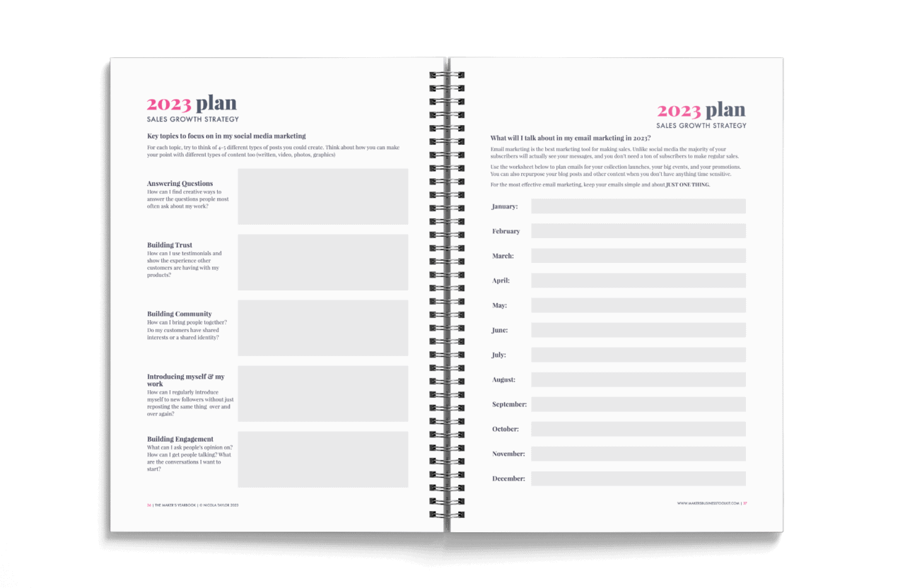 The Maker's Yearbook: A 2023 Planner for Artists and Makers