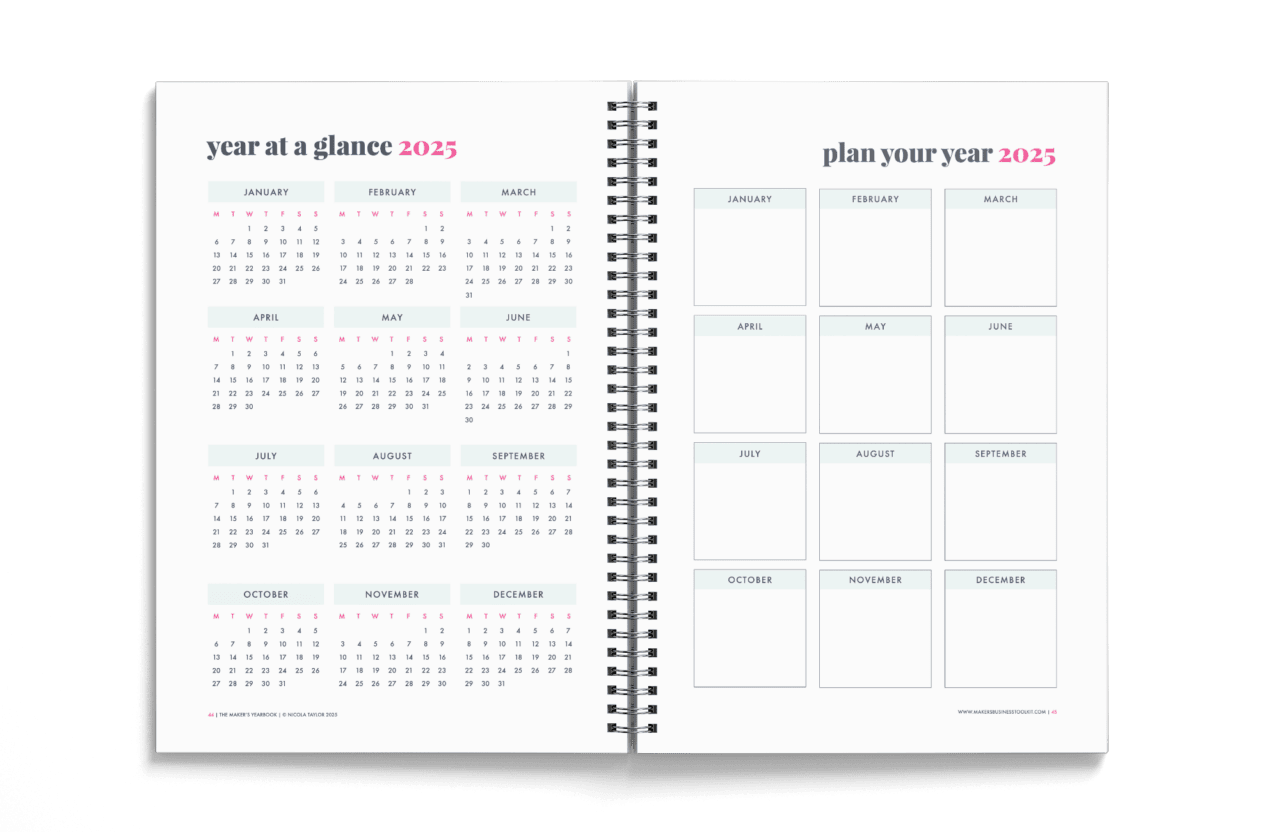 Planner for Artists and Makers: The 2025 Maker's Yearbook